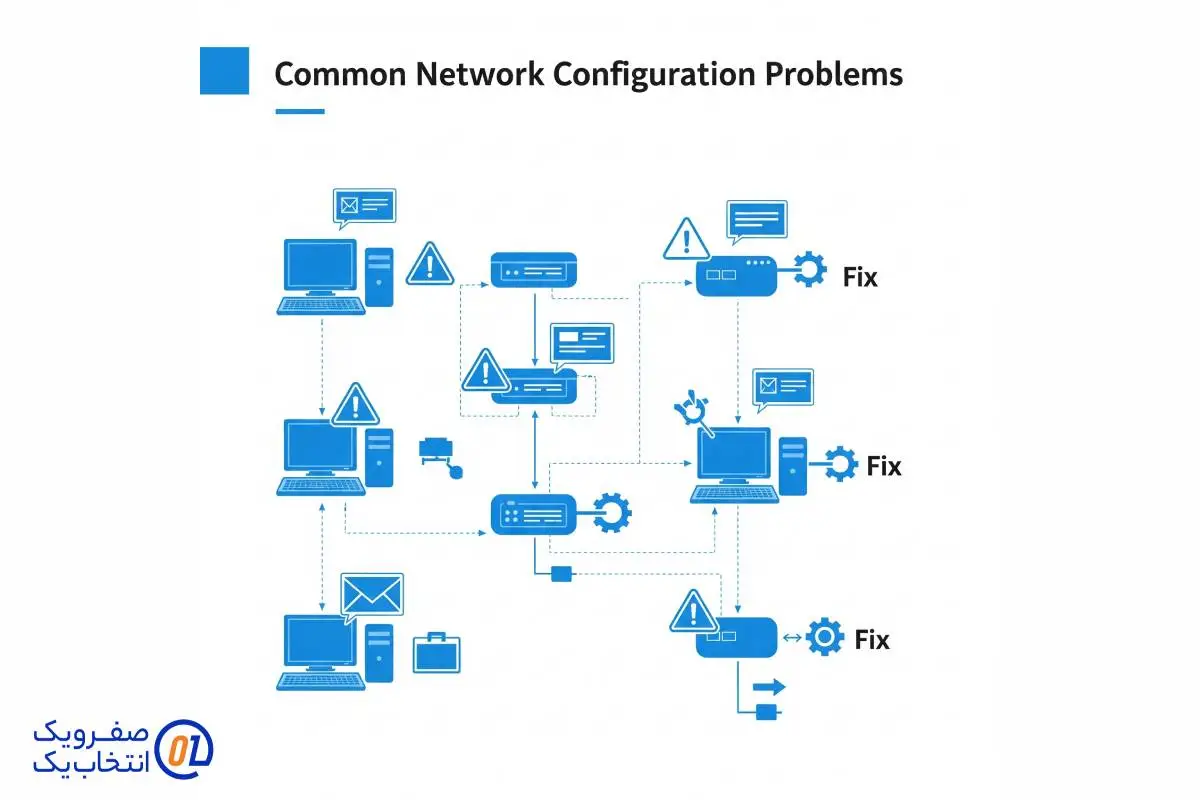 مشکلات رایج کانفیگ شبکه و نحوه رفع آنها – صفرویک